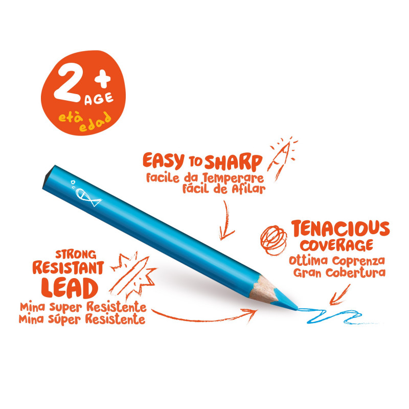 Creioane colorate CARIOCA® Baby 2 ani+ . 10/set - - Libraria Aramis